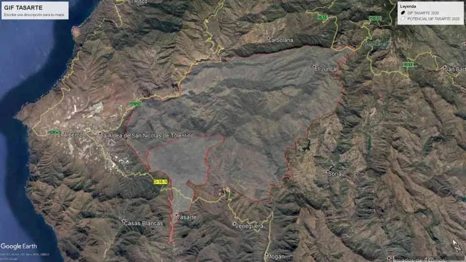 Gran Canaria fire crews continue to try to control fire #IFTasarte in ...