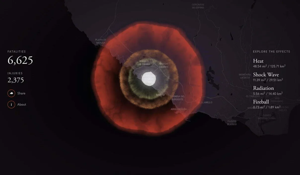 Measuring the effects of a nuclear blast in Puerto Rico de Gran Canaria ...